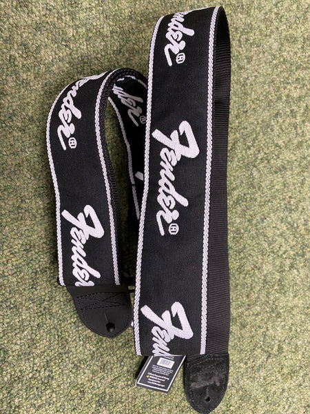 Fender guitar strap 2" black with cord | STARGOAT GUITARS